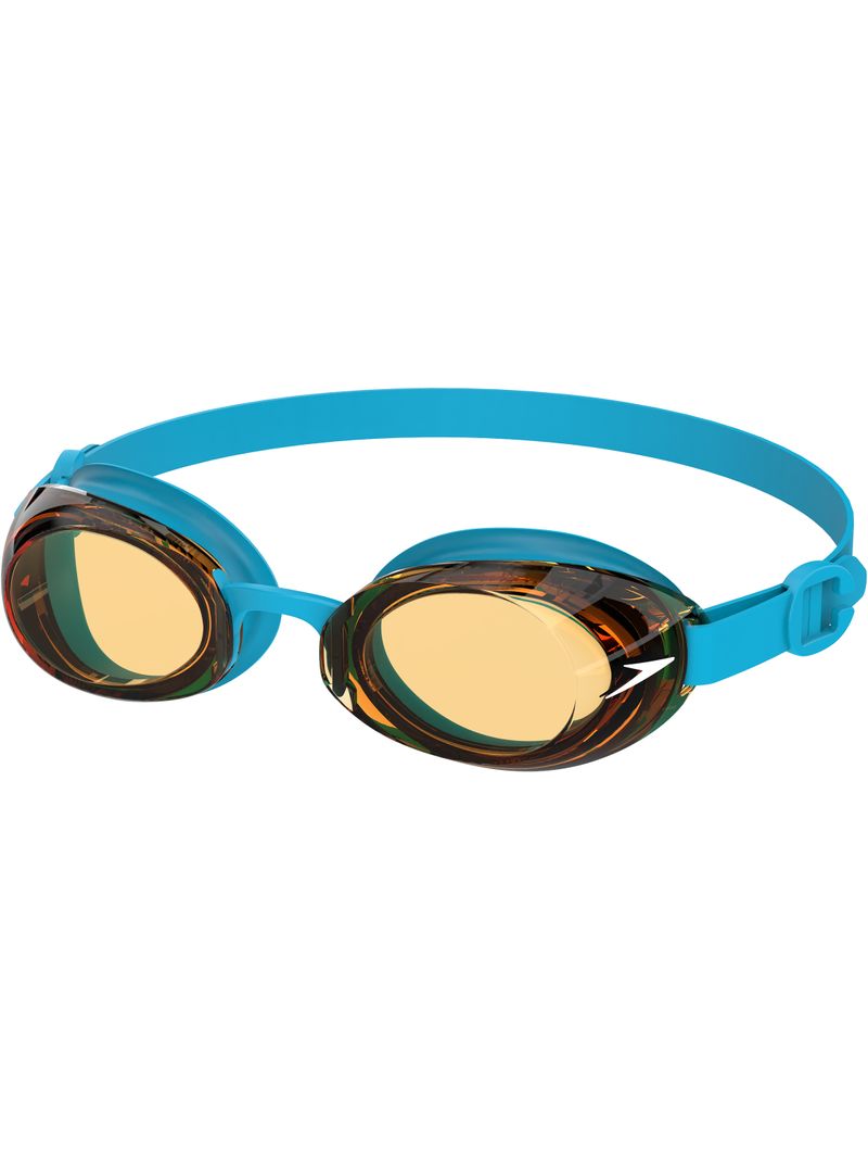 Speedo Jet Junior 2.0 Goggles - Tinted/Azure Blue/Parrot | Swimmer.com.au