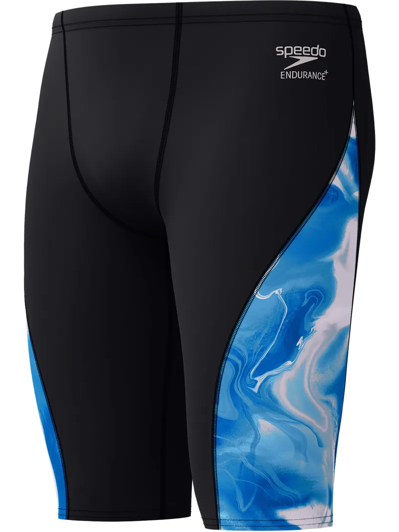 Speedo Print Spliced Jammers - Ocean Wash/Black | Swimmer.com.au