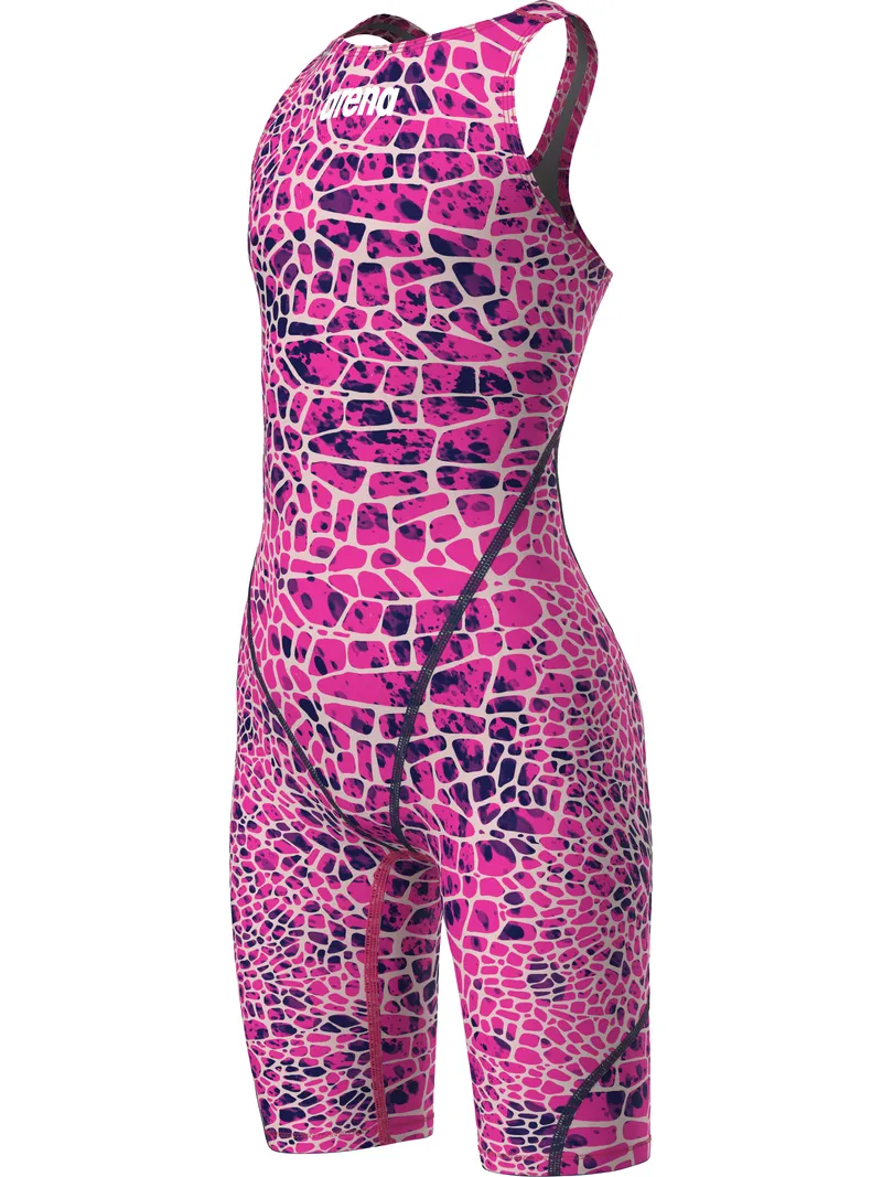 Arena Powerskin ST NEXT Junior Kneelength - Snakeskin Pink | Swimmer.com.au