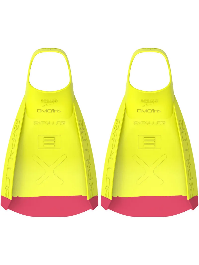 Speedo DMC Repellor X Fins - Yellow/Red | Swimmer.com.au