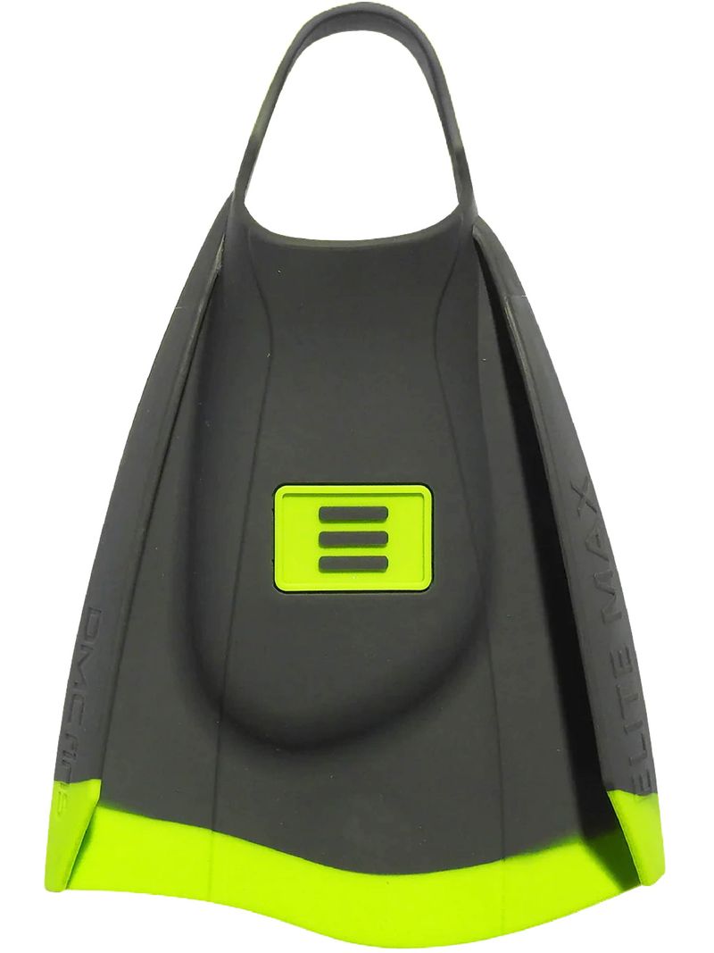 DMC Fins Elite Max Fins - Charcoal/Fluoro | Swimmer.com.au