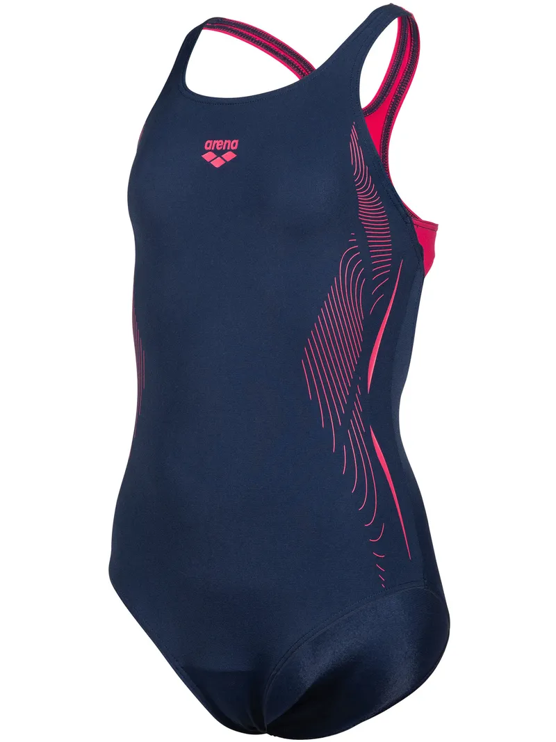 Arena Pro Back One Piece - Navy/Freak Rose | Swimmer.com.au