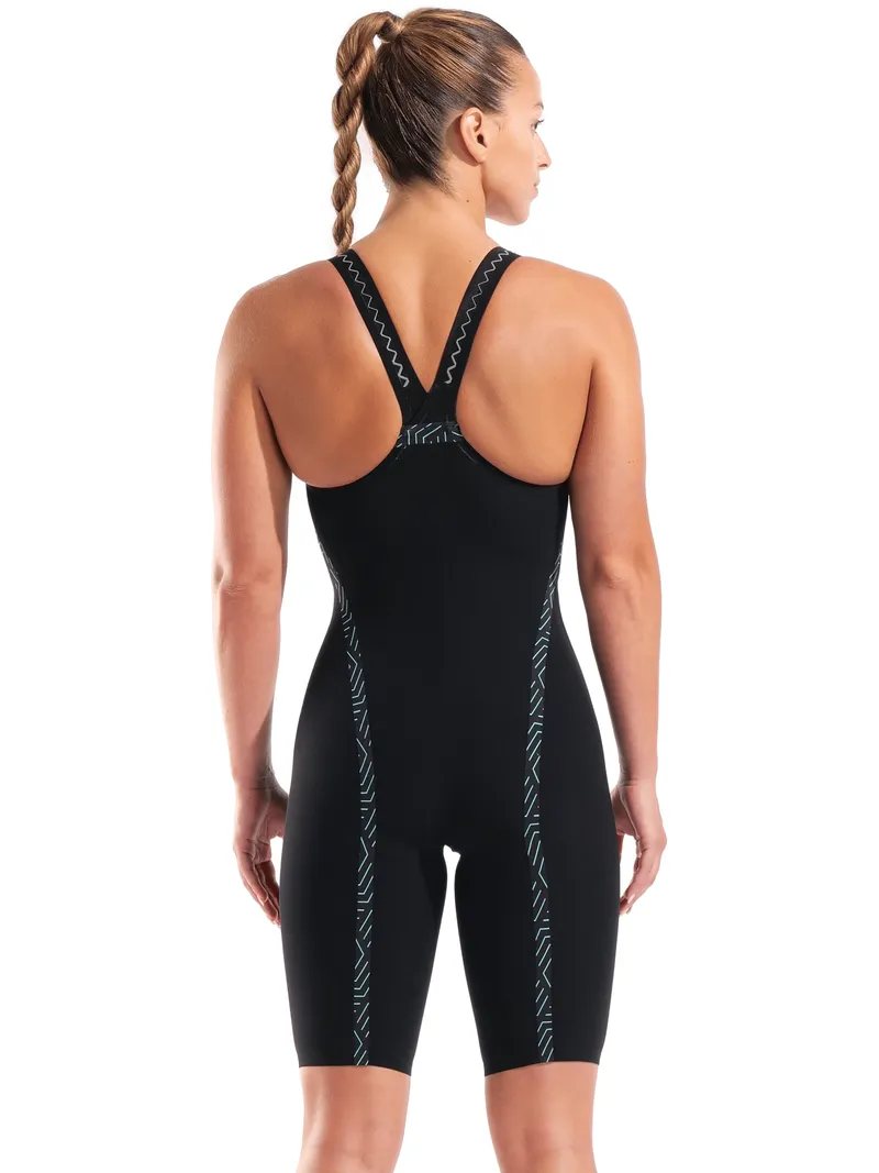 Arena Powerskin Veloce Closedback Kneeskin - Black/Teal | Swimmer.com.au