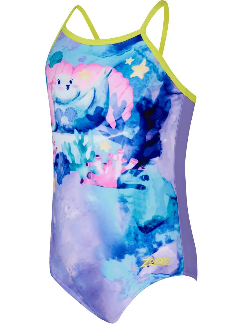 Zoggs Toddlers Tex Back One Piece - Seal | Swimmer.com.au
