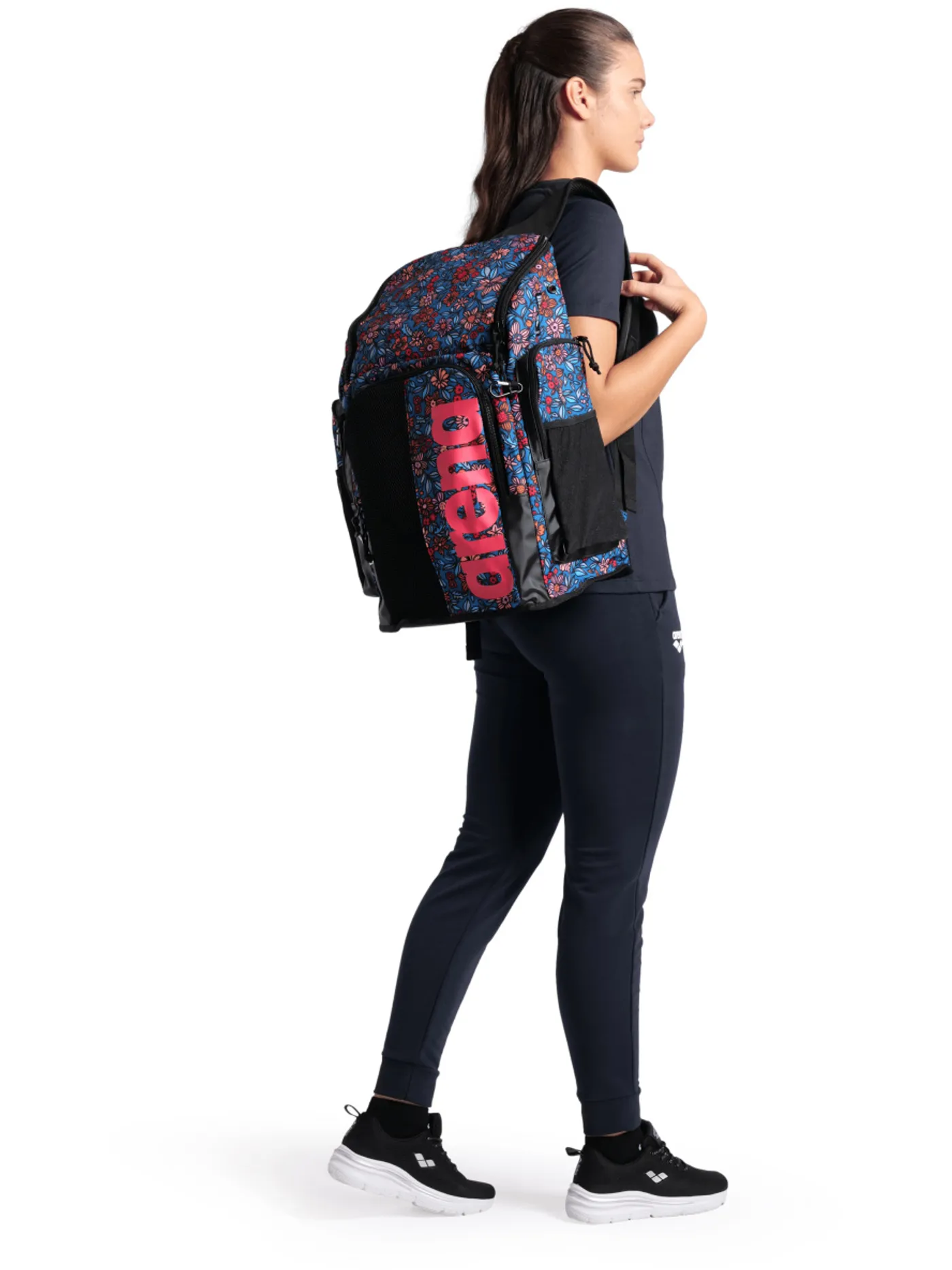 Arena Spiky 3 Backpack 45L - Micro Floral | Swimmer.com.au