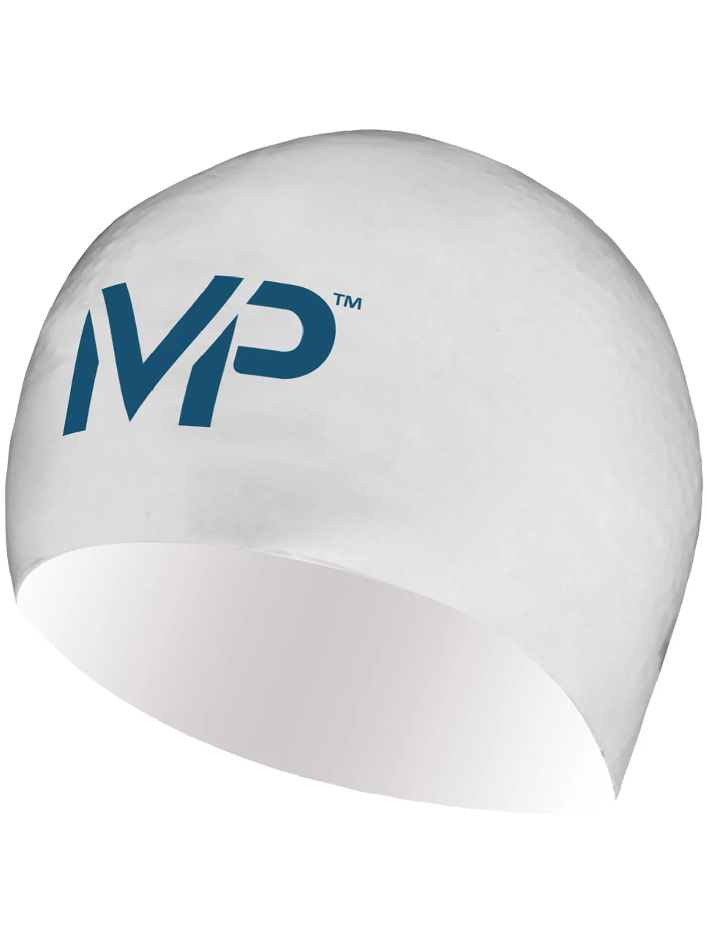 Michael Phelps Dome Race Swim Cap - White & Blue | Swimmer.com.au