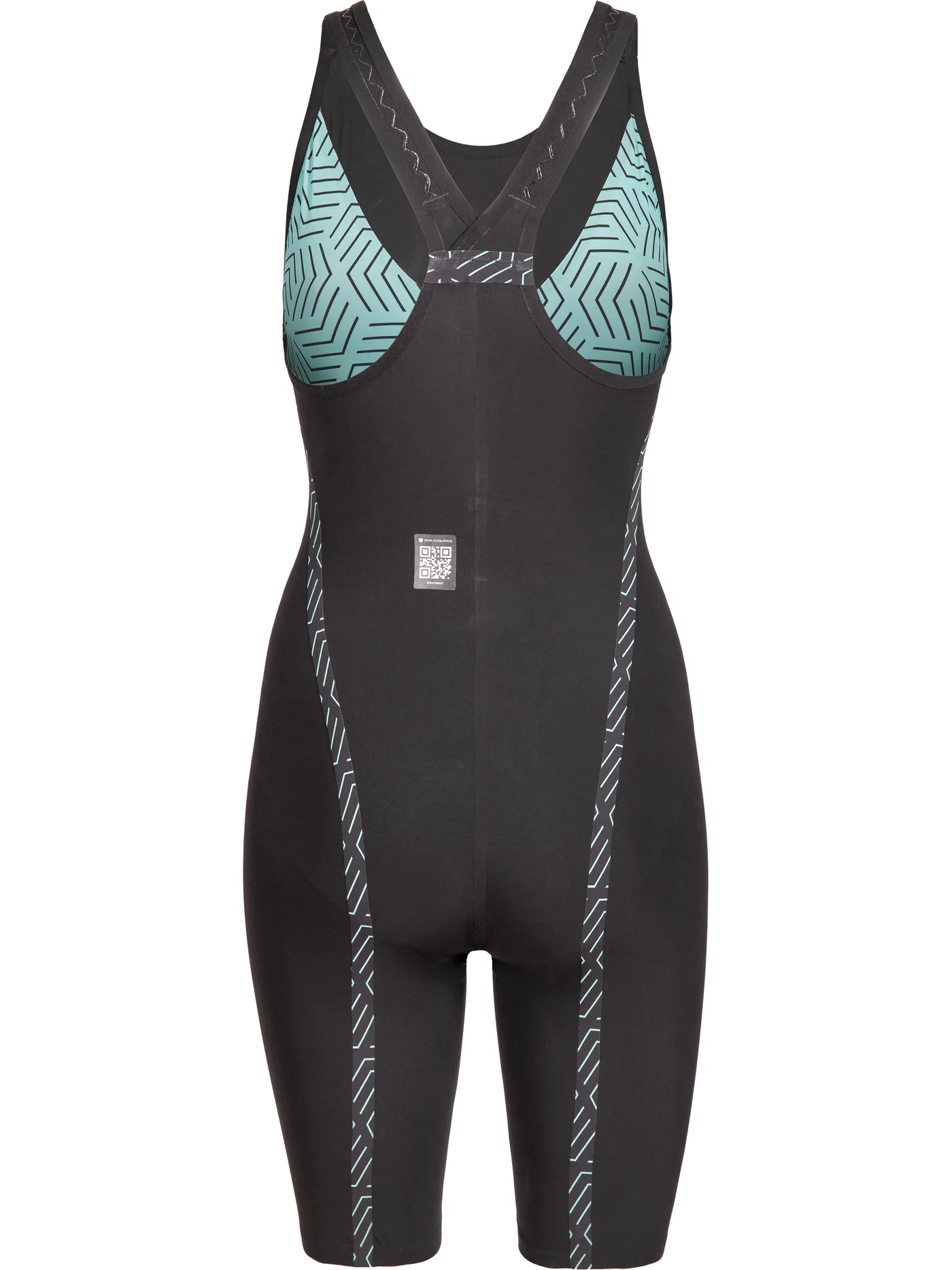 Arena Powerskin Veloce Closedback Kneeskin - Black/Teal | Swimmer.com.au