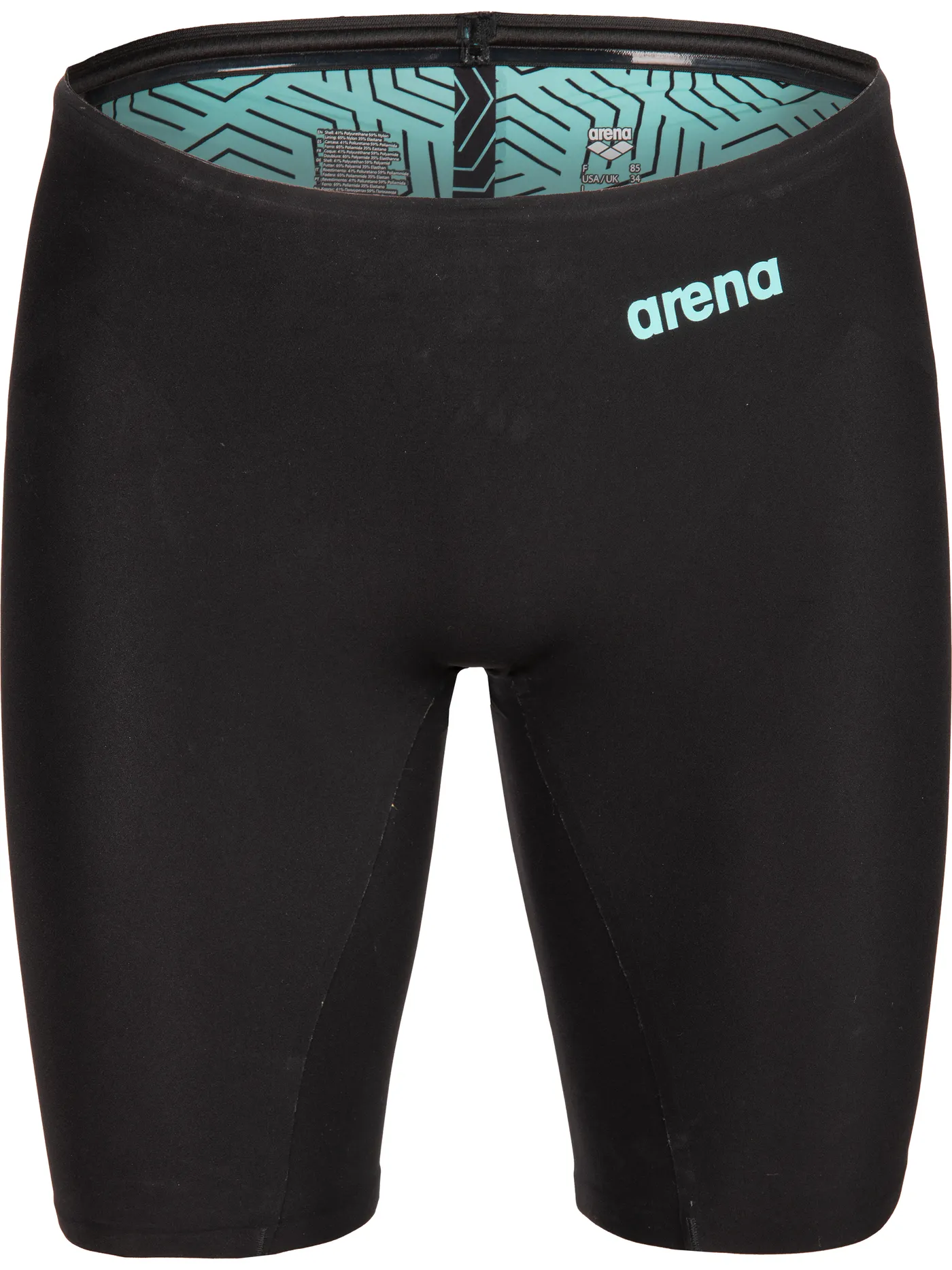 Arena Powerskin Veloce Jammers - Black/Teal | Swimmer.com.au