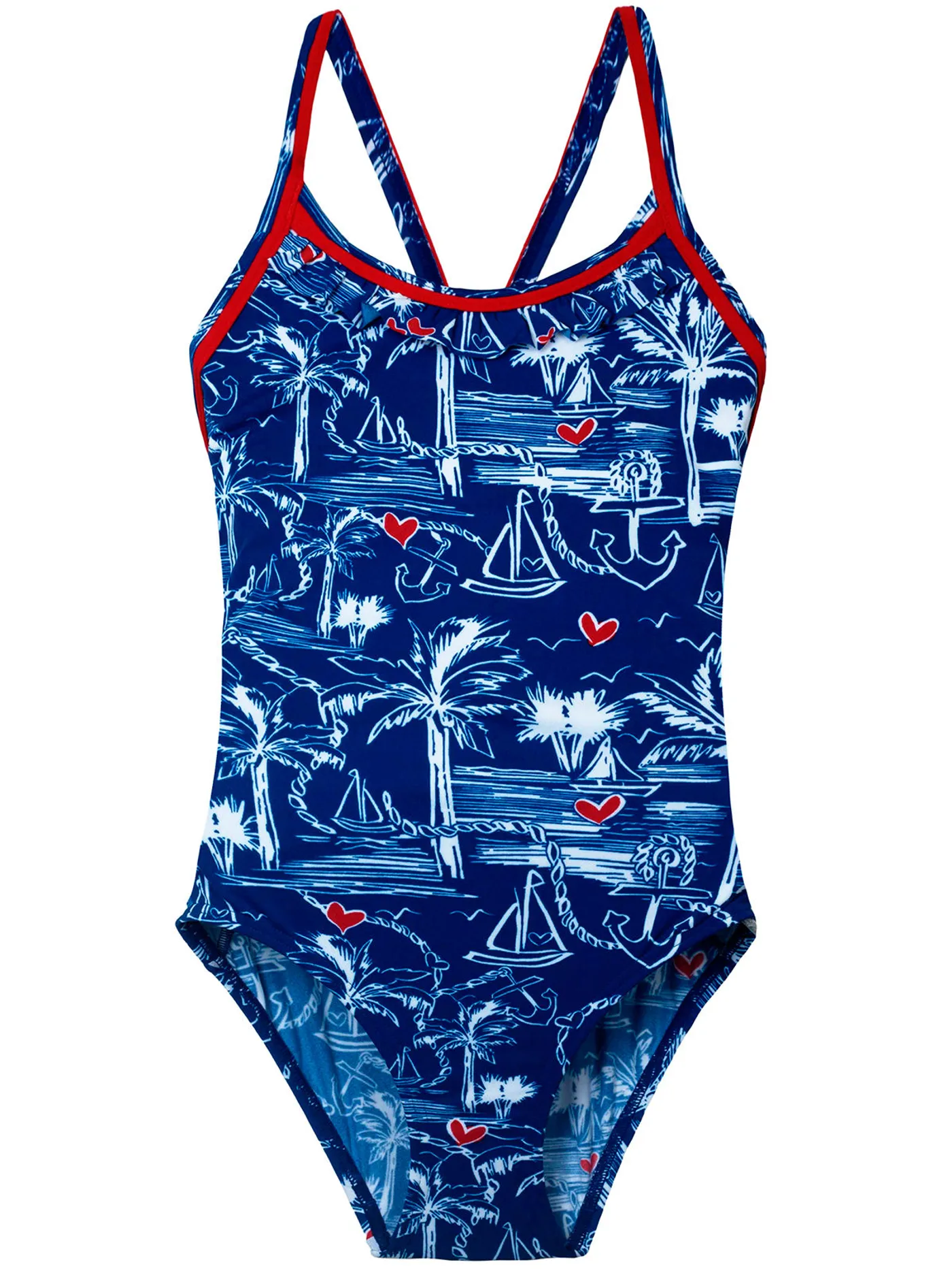 Escargot Nautical Girls One Piece Swimsuit | Swimmer.com.au